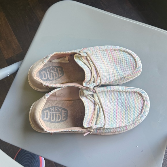 Hey Dude | Shoes | Hey Dude Pastel Rainbow Loafers | Poshmark
